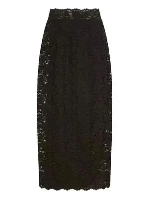 DOLCE & GABBANA Floral-Lace Midi Skirt