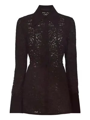 Proenza Schouler Floral Lace Shirt - Black