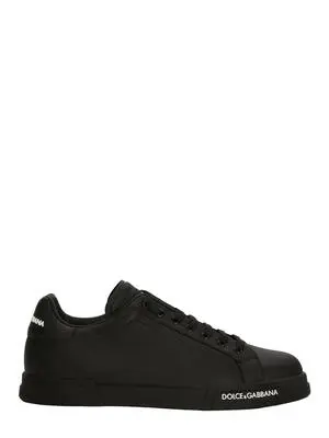 Dolce & Gabbana Logo-patch Low-top Sneakers - Black