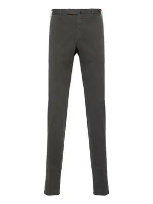 Incotex Tapered-leg Cotton Trousers - Grey