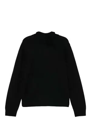 CHARLES JEFFREY Fluffy Ears Balaclava Sweater - Black