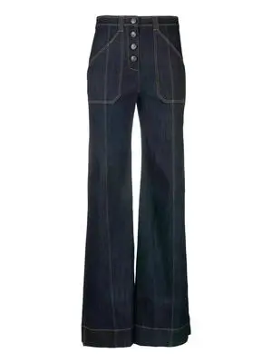 Cinq À Sept Long Benji Cotton Jeans - Blue