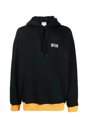 COUNTY OF MILAN Logo-print Cotton Hoodie - Black