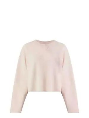 MAISON MARGIELA Logo-appliqué Cotton Sweatshirt - Pink
