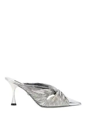 Roberto Cavalli Pointed Mules - Silver