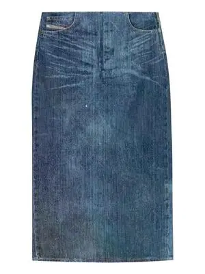 DIESEL® De-pra-s3 Midi Skirt - Blue