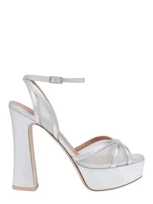 MALONE SOULIERS Sylvie Heeled Sandals - Silver