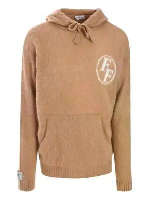 FAMILY FIRST Logo-embroidered Hoodie - Neutrals