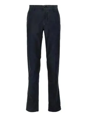 Incotex Logo-embroidered Trousers - Blue