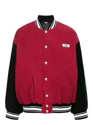 Gcds Sunny Varsity Bomber Jacket - Red