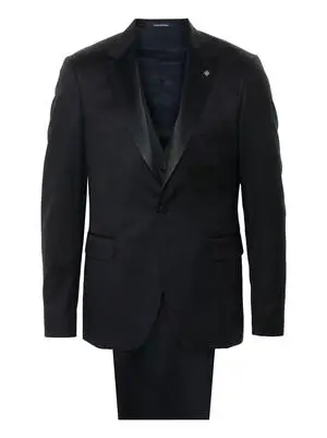 Tagliatore Satin-trim Dinner Suit - Blue