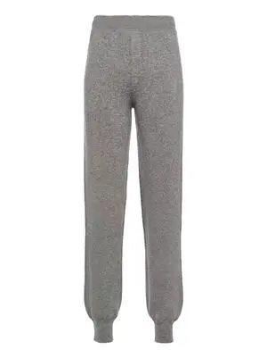 Prada Tapered Fleece Trousers - Grey