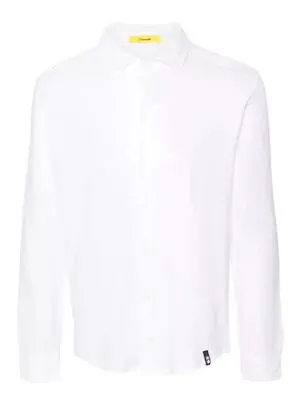 DRUMOHR Piqué-weave Cotton Shirt White