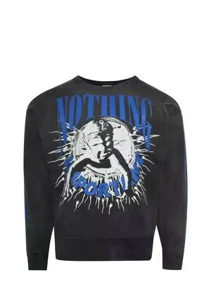 SAINT MXXXXXX Graphic-print Sweatshirt - Black