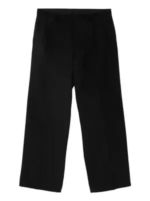 SUNFLOWER Wide-leg Pleated Trousers - Black