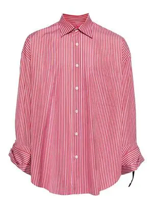 MARINA YEE Striped Cotton Shirt - Red