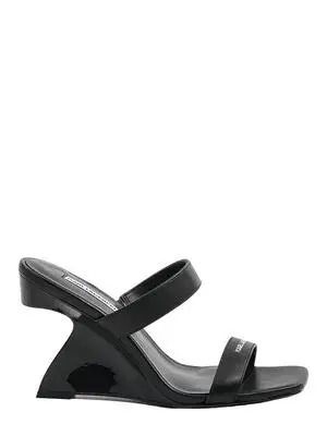 Karl Lagerfeld 90mm Logo-print Wedge Sandals - Black