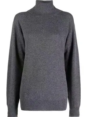 JIL SANDER Roll-neck Cashmere Jumper - Grey