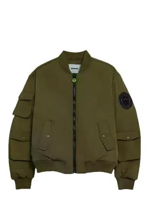 BARROW Logo-appliqué Bomber Jacket - Black
