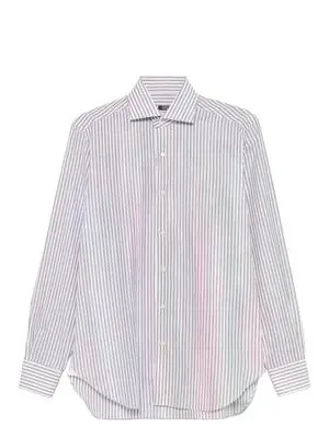 BARBA NAPOLI Cotton Shirt Brown