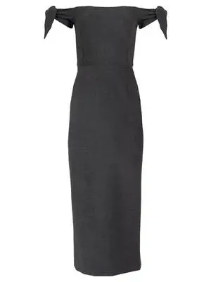 Carolina Herrera Off-shoulder Midi Dress - Black