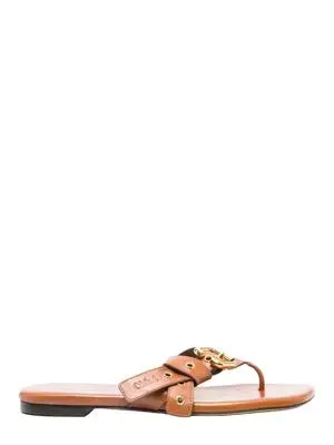 Chloé Mae Leather Sandals - Brown