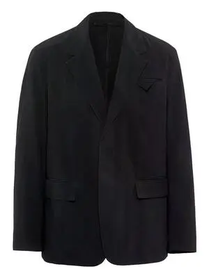 Prada Notched-lapels Single-breasted Blazer - Black