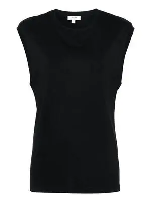AGOLDE Crew-neck Cotton Tank Top - Black