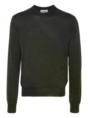 LANVIN Seam-detail Wool Jumper - Grey