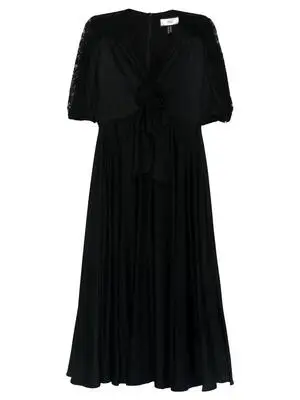 NISSA Floral-lace Dress - Black