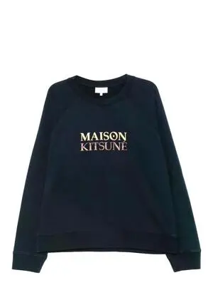 Maison Kitsuné Embroidered Logo Sweater - Blue