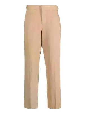 PT TORINO Straight-leg Linen-cotton Blend Trousers - Neutrals