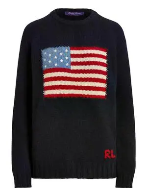 Ralph Lauren Flag Cashmere Sweater - Blue