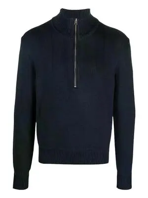 TOM FORD Half-Zip Wool-Silk Jumper