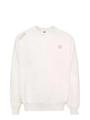 AAPE BY *A BATHING APE Logo Patch Sweatshirt - Neutrals