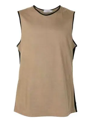AMIR SLAMA Panelled Cotton Tank Top - Brown