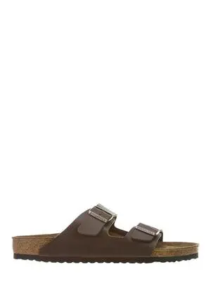 BIRKENSTOCK Arizona Double Buckle Leather Sandals - Brown