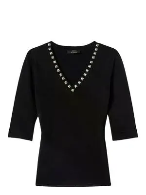TWINSET Rhinestoned T-shirt - Black
