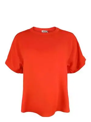 Simkhai Addy Knit-panel T-shirt - Red