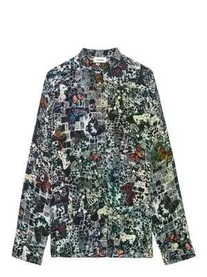 Zadig&Voltaire Truett Shirt With All-over Graphic Print - Black