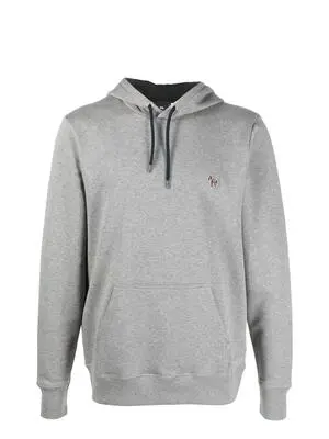 Paul Smith Logo-patch Long-sleeve Hoodie - Grey