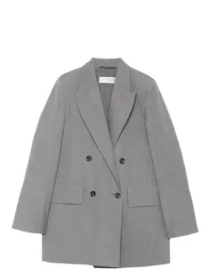 Max Mara Abavo Double-breasted Blazer - Grey