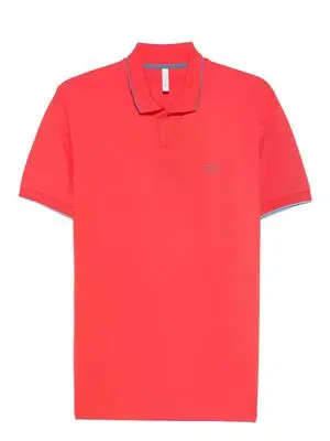 SUN 68 Logo-embroidered Polo Shirt Red