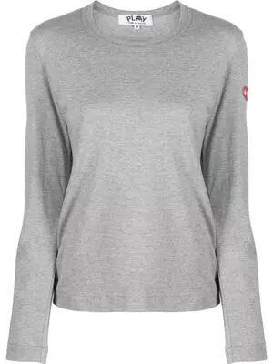 Play Comme Des Garcon X The Artist Invader Pixelated-appliqué T-shirt - Grey