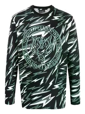 PLEIN SPORT Lightning Print T-shirt - Black