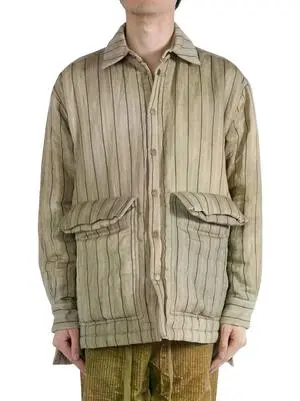 UMA WANG Striped Shirt - Brown