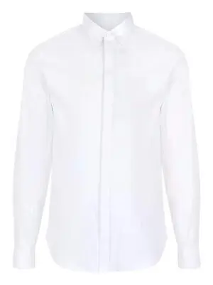 Armani Exchange Slim-cut Tailored Long-sleeve Shirt - White