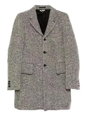 Comme Des Garçons Herringbone Tweed Single-breasted Coat - Grey