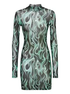 Philipp Plein Flame Minidress - Black