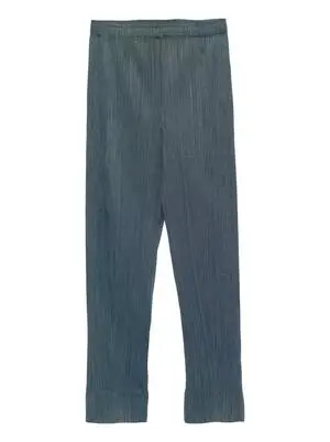 Issey Miyake Pleated Trousers Blue